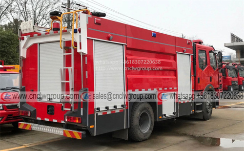 FAW J6 4x2 Double Cab 8000 liter foam water fire engine fire rescue ...