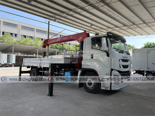ISUZU GIGA VC61 4x2 6 Wheel Boom Truck Telescopic Truck mounted 10 ton ...