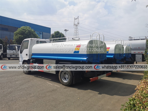 ISUZU NKR 5kl 5m3 drinking water tanker stainless steel water tank ...