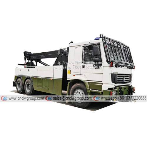 Sinotruk HOWO 6x6 military use 20t 30t rotator wrecker rotary crane ...