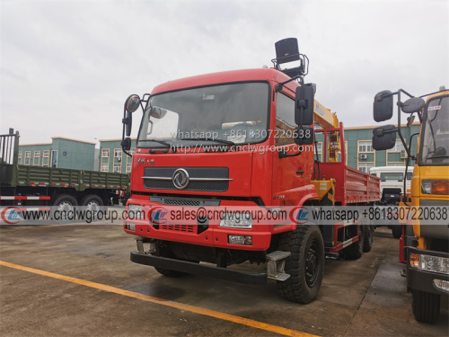 Dongfeng 4x4 off road dropside boom truck with crane lorry with boom ...