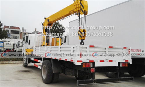 ISUZU FRR/700P Double Cab 3 ton Boom Crane Truck Mounted 4T Hydraulic ...