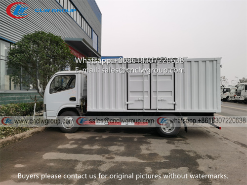 Hot sale Dongfeng 5 ton 14ft box cargo truck closed van lorry for sale