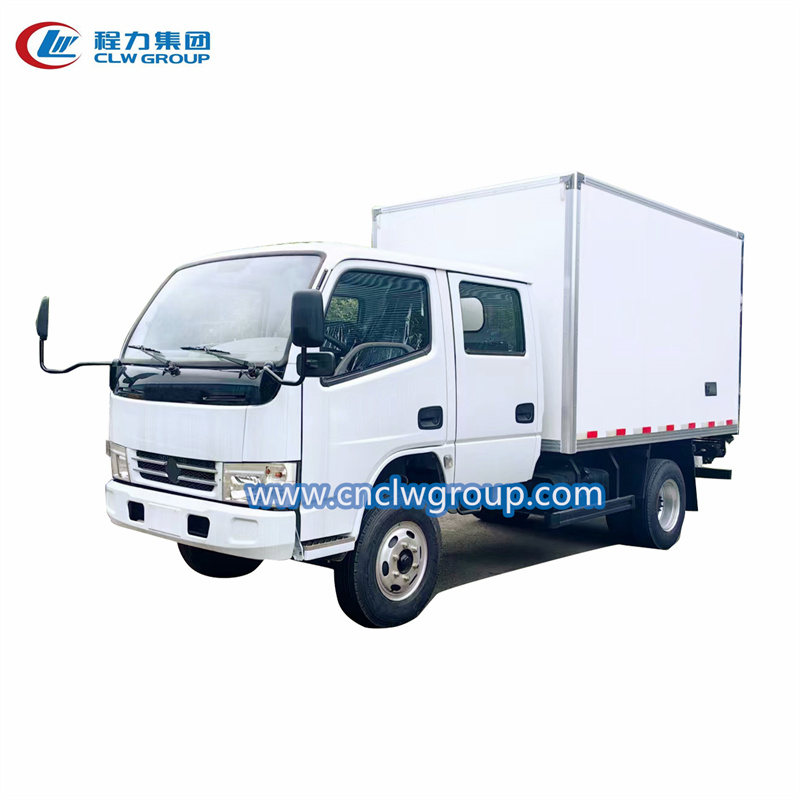 Cheap price Chengli CLW brand double cab 3 ton box cargo truck for sale