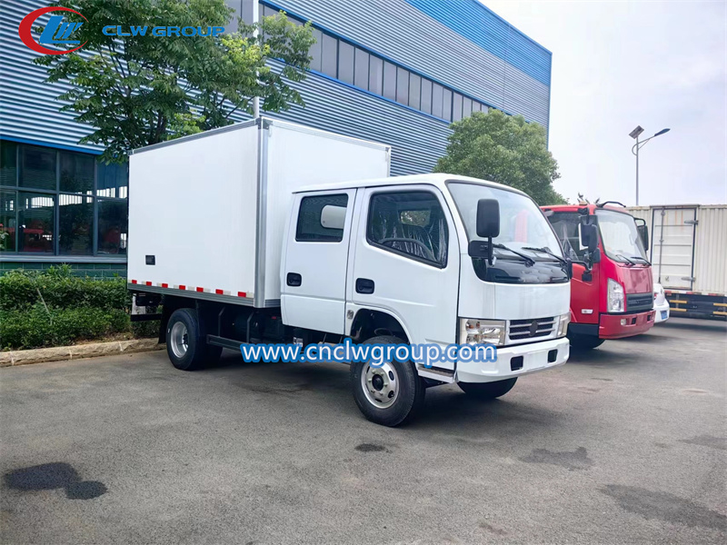 Cheap price Chengli CLW brand double cab 3 ton box cargo truck for sale