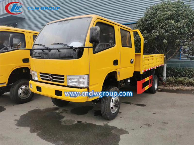 CLW 4x4 Double Cab Cargo Truck with Awning 4wd tent cargo truck for sale