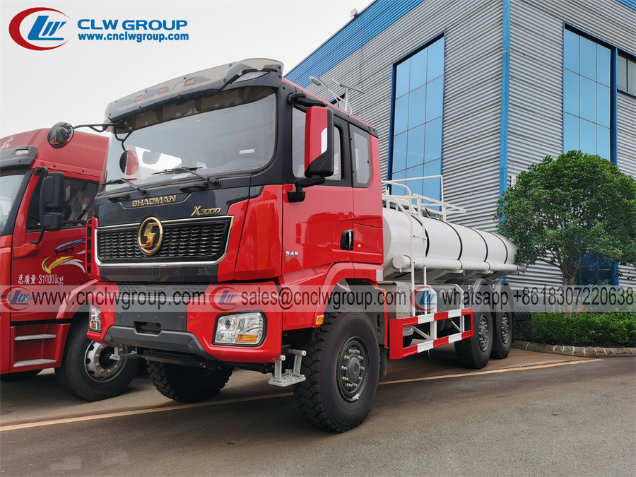 SHACMAN X3000 6x6 15000 liter stainless steel drinking water tanker truck