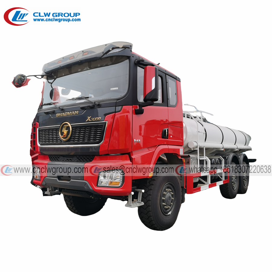 SHACMAN X3000 6x6 15000 liter stainless steel drinking water tanker truck