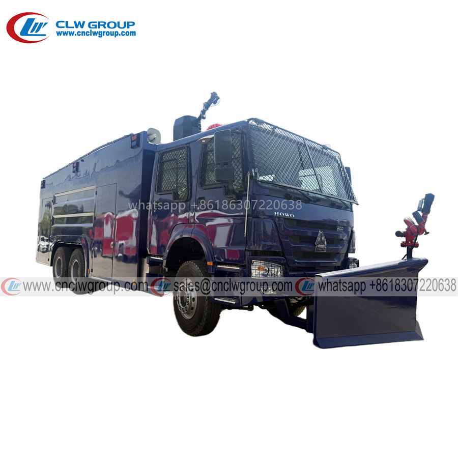 Sinotruk HOWO 6*4 anti riot water tank cannon riot control fire truck