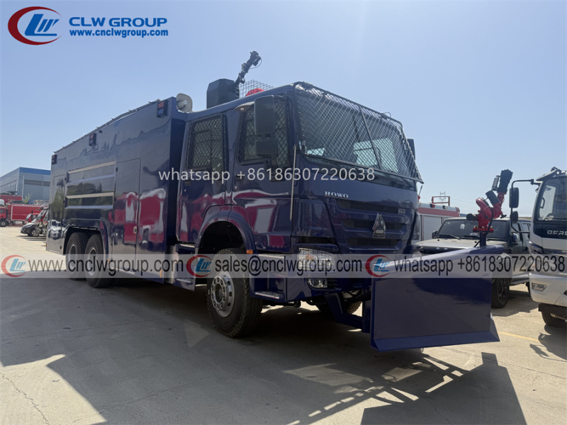 Sinotruk HOWO 6*4 anti riot water tank cannon riot control fire truck