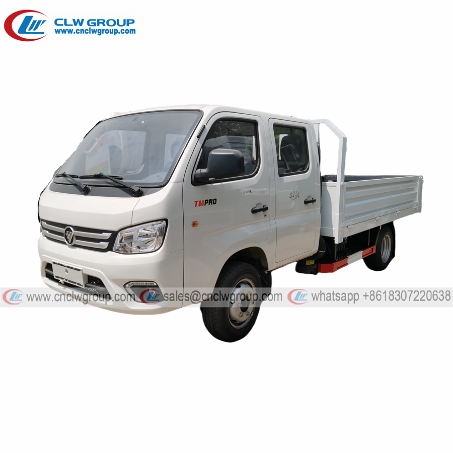 Foton double cab 1t 1.5t mini cargo truck dropside body lorry vehicle