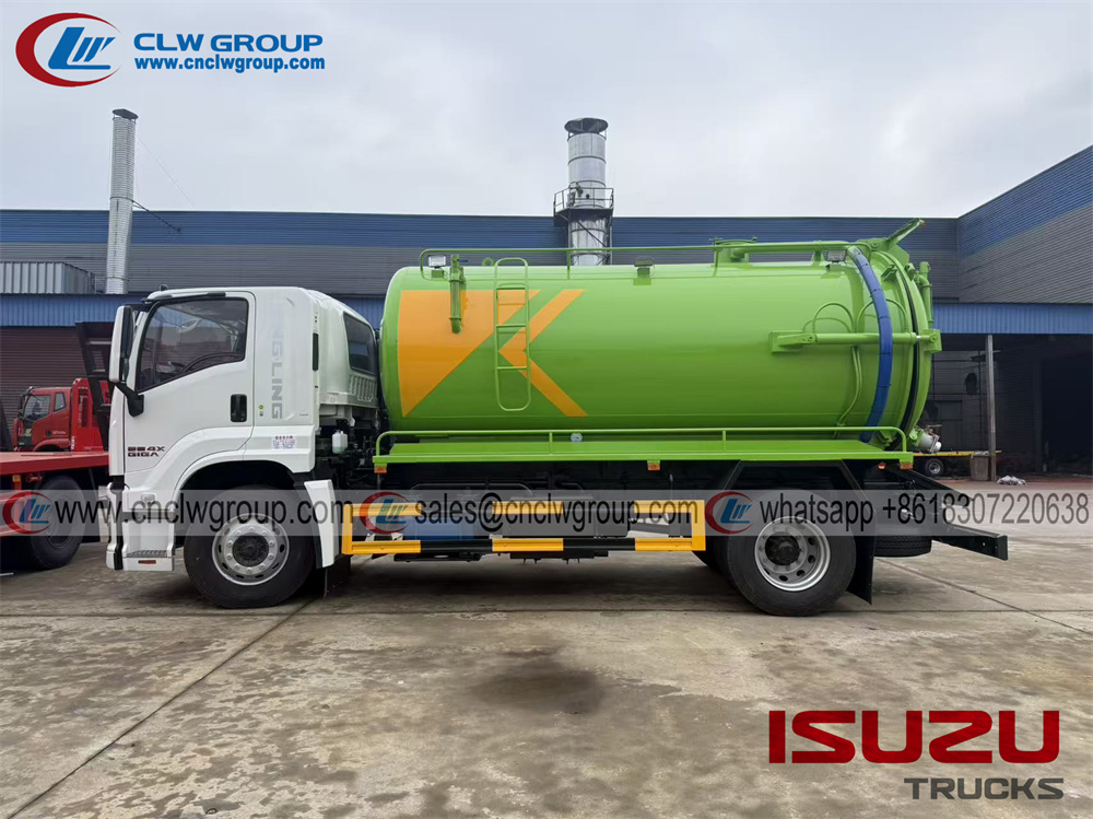 ISUZU GIGA FTR 10m3 12m3 vacuum sewage septic tanker truck for empty ...