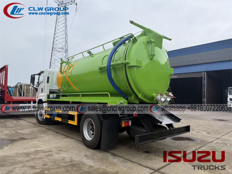 ISUZU GIGA FTR 10m3 12m3 vacuum sewage septic tanker truck for empty ...