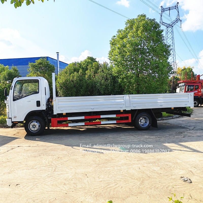 Isuzu 5tons 7 tons 6 wheeler drop side lorry flat transport cargo truck
