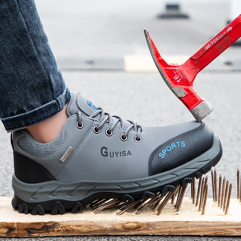 steel bottom safety shoes anti-smash and anti-stab work shoes