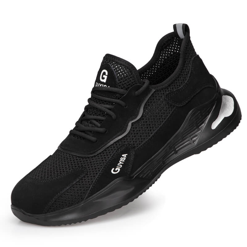 safety shoes breathable with anti-smashing steel toe for summer