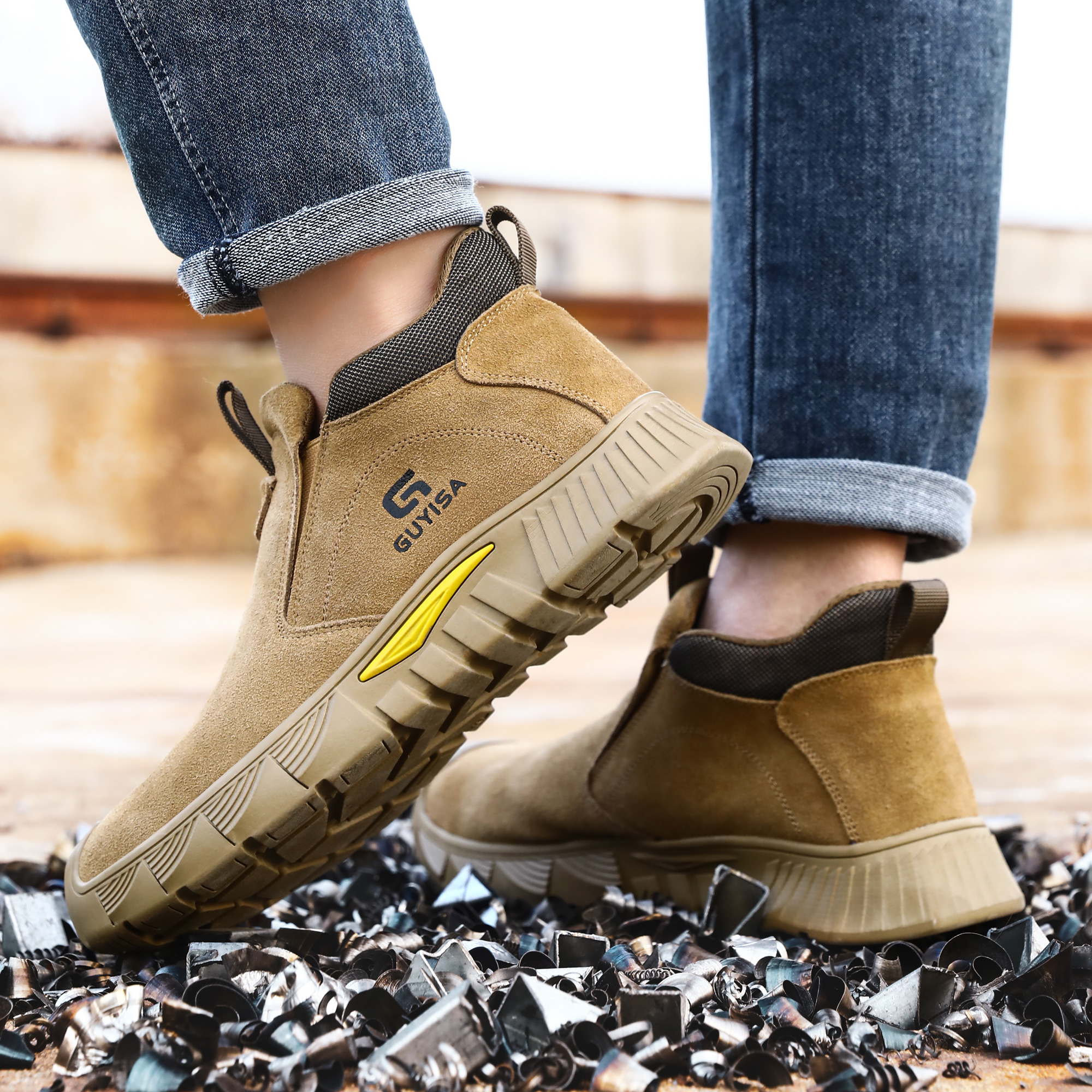 New safety boots Soft anti-scalding welder working steel toe safety boots