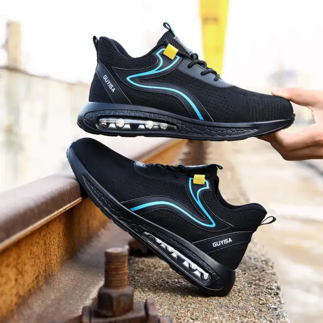 Summer Safety Shoes Breathable European standard steel toe safety work ...