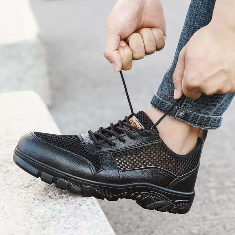 Non-slip safety shoes European standard steel toe breathable safety shoes