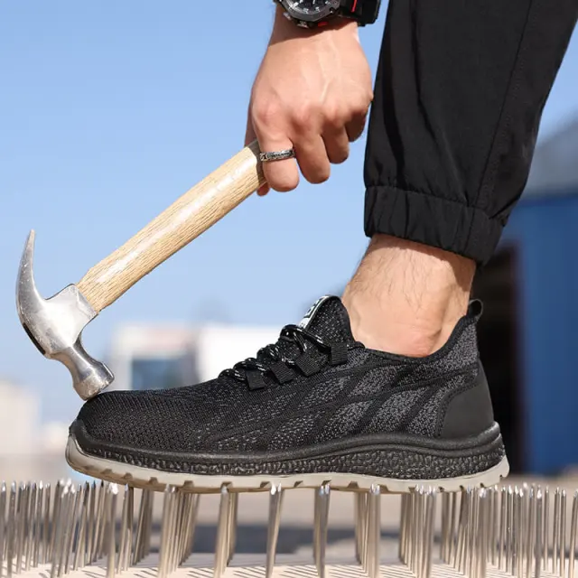 Anti-puncture safety shoes European standard steel toe safety work shoes