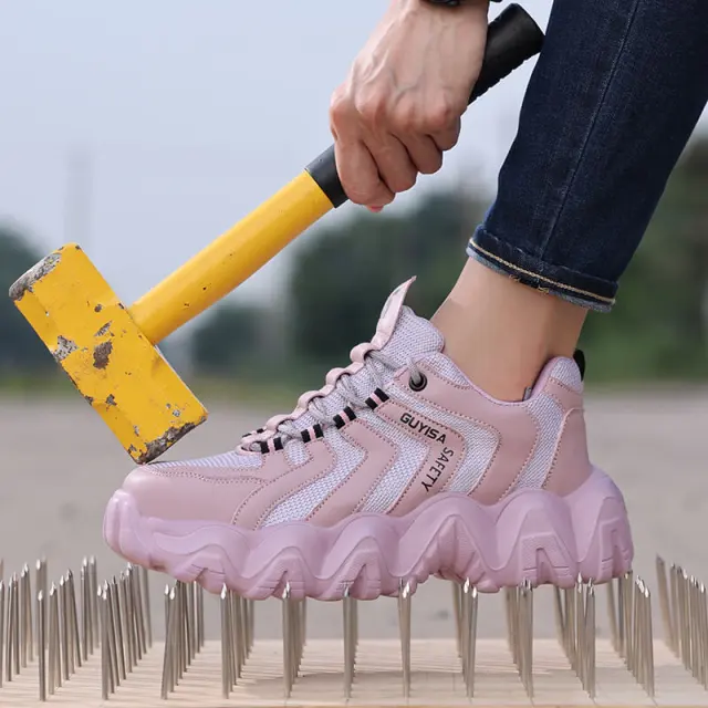 Fashion safety shoes European standard steel toe lightweight safety ...