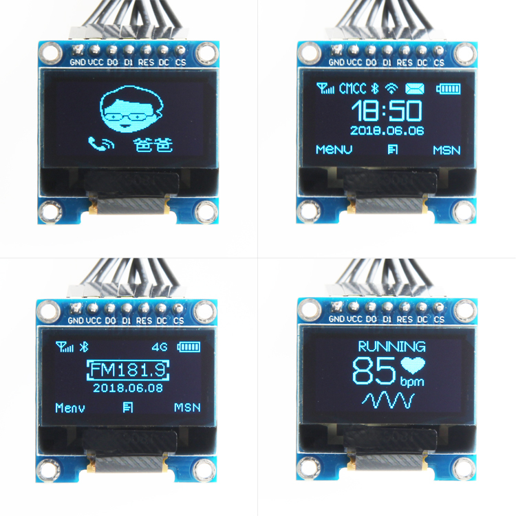 0.96inch 128X64 SPI OLED Module