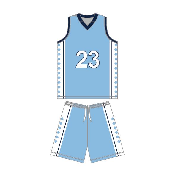 Light blue basketball uniform sets