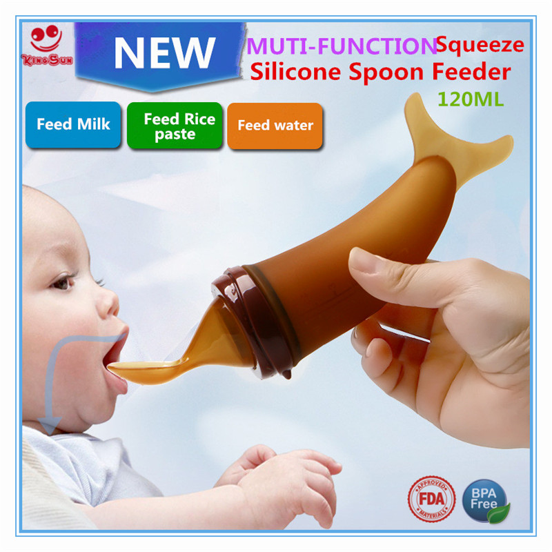 Animal Cartoon 4oz Soft Hygienic Silicone Spoon Feeder