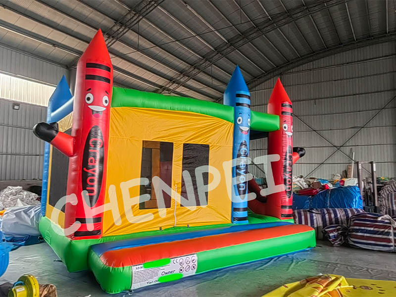 New Crayons bouncy castle for sale bouncy castle with slide combo ...