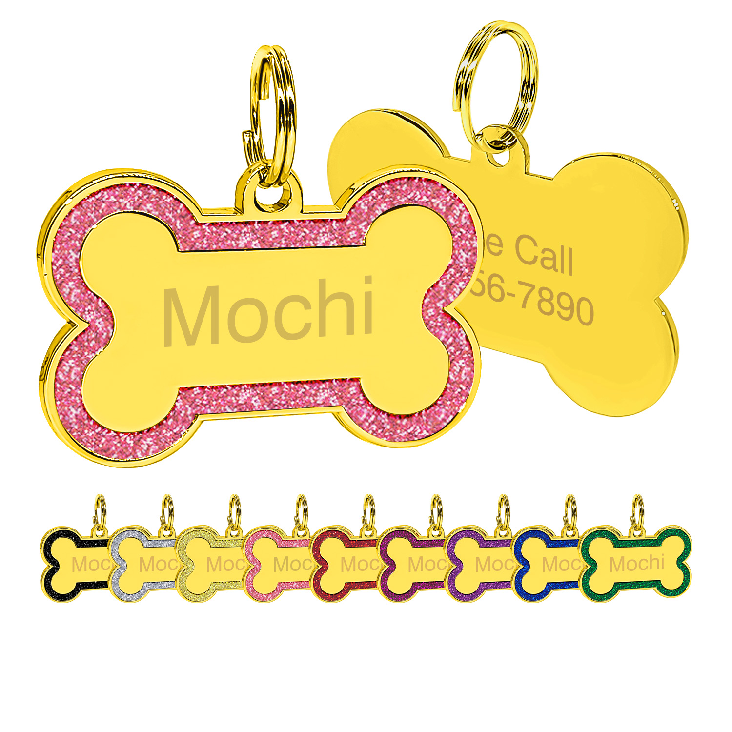 Personalized Dog Tag for Pets - Engraved Dog Name Tag - Slide On Cat ID ...