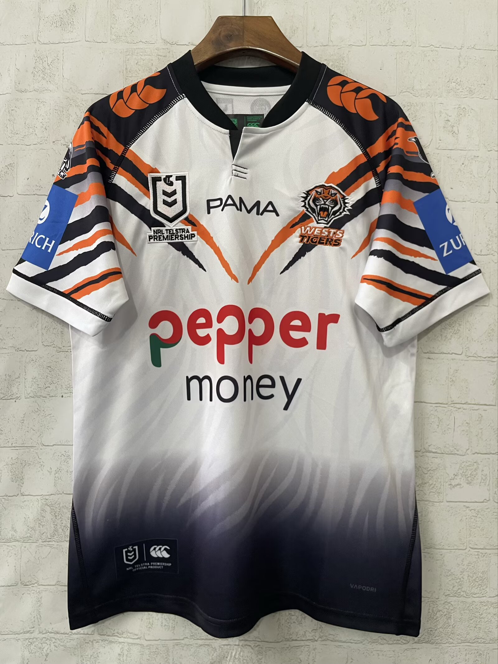 2026 West Tiger Away White Thailand Rugby Shirts-805
