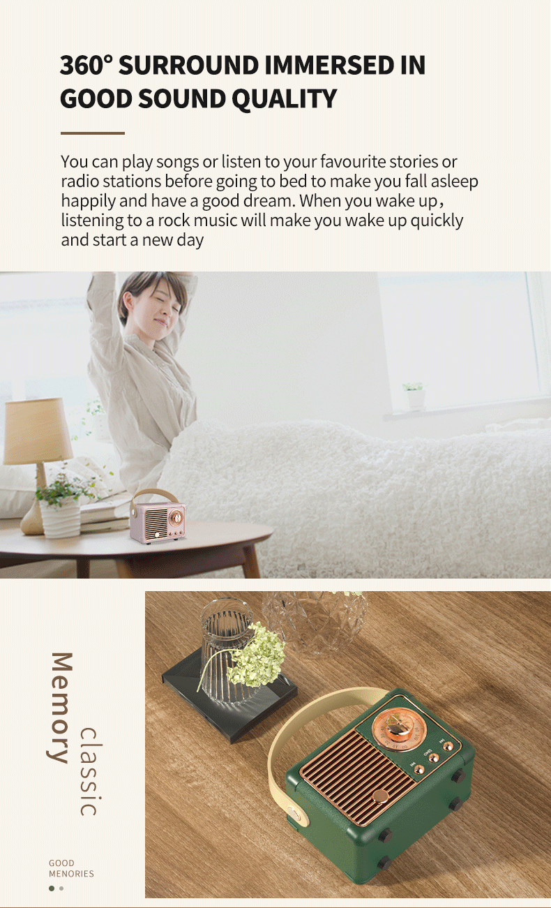 Hm11 Retro Bluetooth Speaker With Radio Bluetooth Speaker