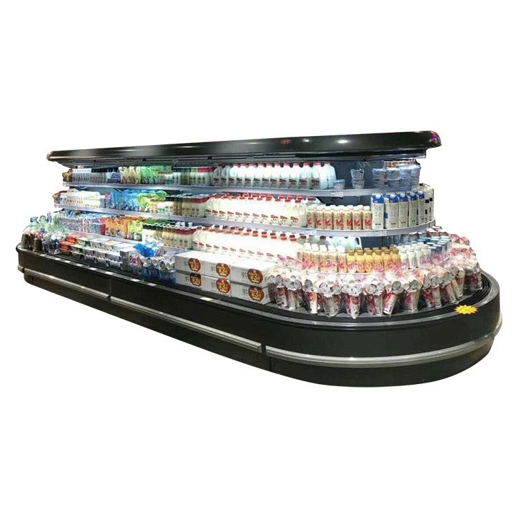 open round shape display fridge