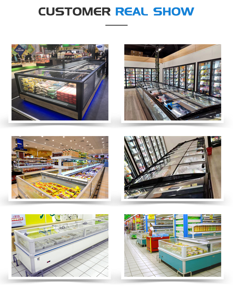 Supermarket Island Freezer Single Island Display Chiller Chest Display ...