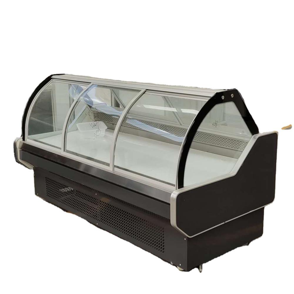 fresh meat chiller deli food display cabinet