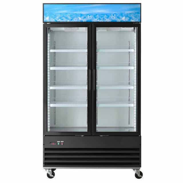 supermarket glass door refrigerator
