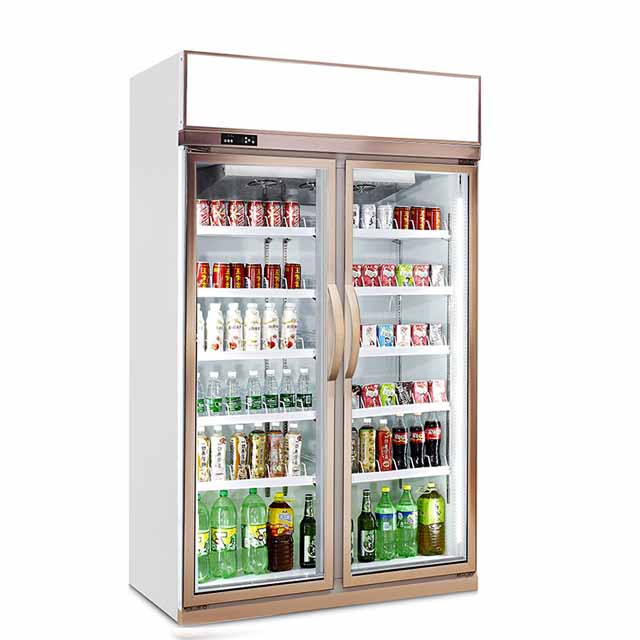 refrigerated glass display case