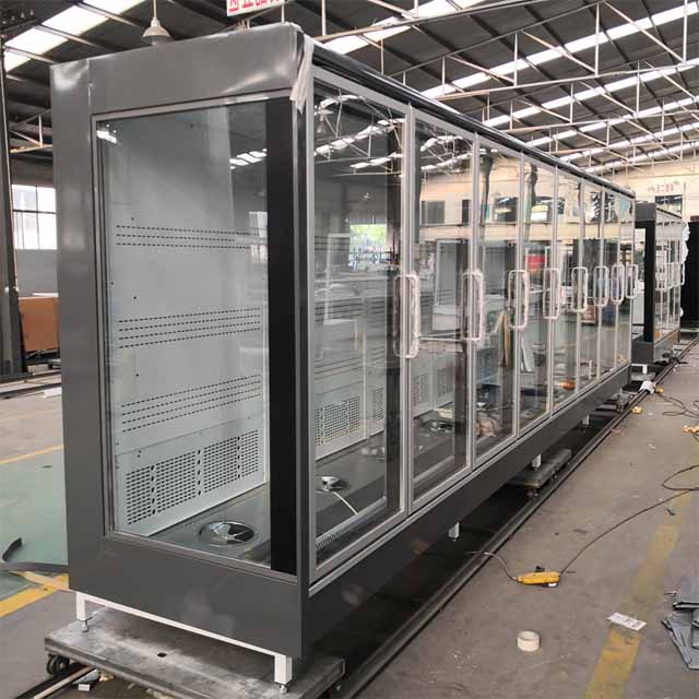 supermarket vertical glass door freezer low front multideck chiller ...