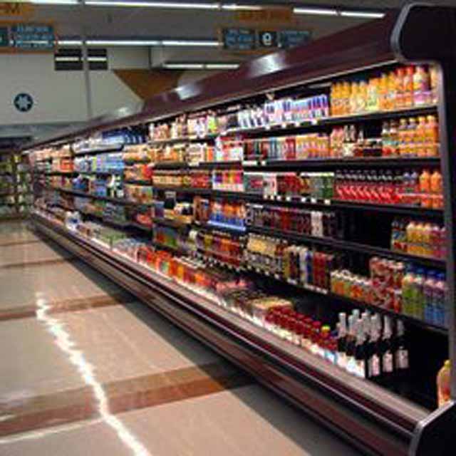 supermarket frozen food open display chiller upright beverage display ...