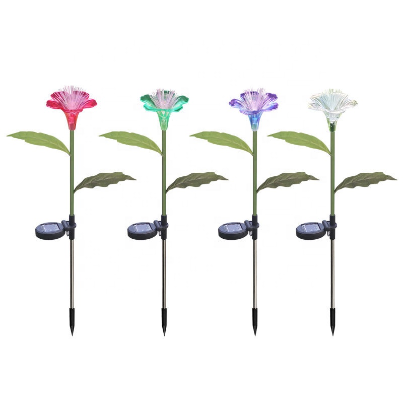 High-quality led color optical fiber birchapple flower solar pathway ...