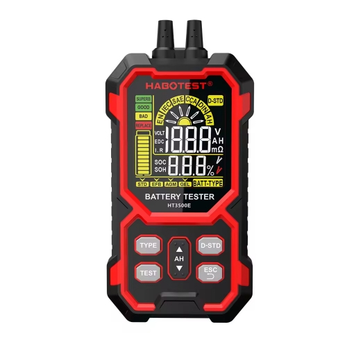 HABOTEST HT3500E Portable 12V/24V Battery Tester for Car Maintenance ...