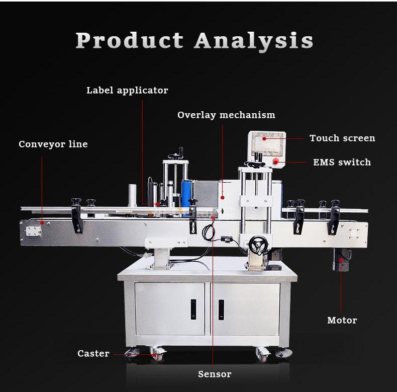 Vial Glass Jar Can Wine Water Round Bottle Automatic Label Sticker Machine