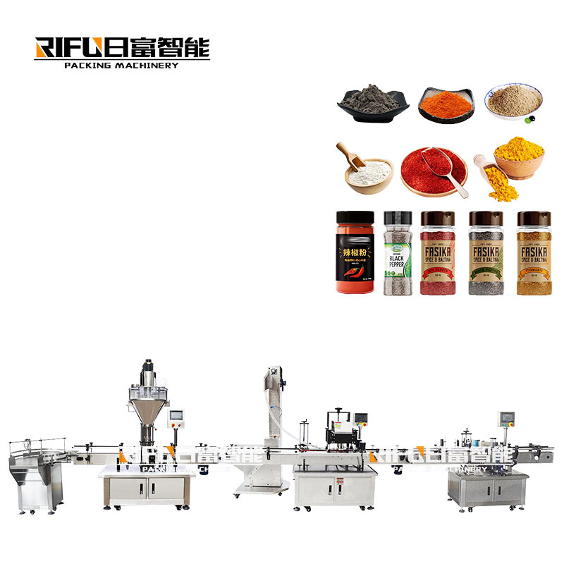 Automatic Bleaching Powder Filling Capping Labeling Production Line