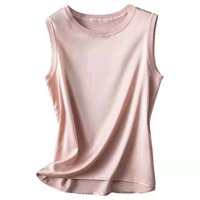 Sleeveless Silk Base Top