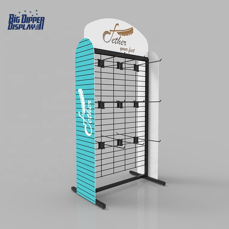 BDD-FF15 Floor Stand Shoe Store Decoration Metal Display Rack For Flip ...