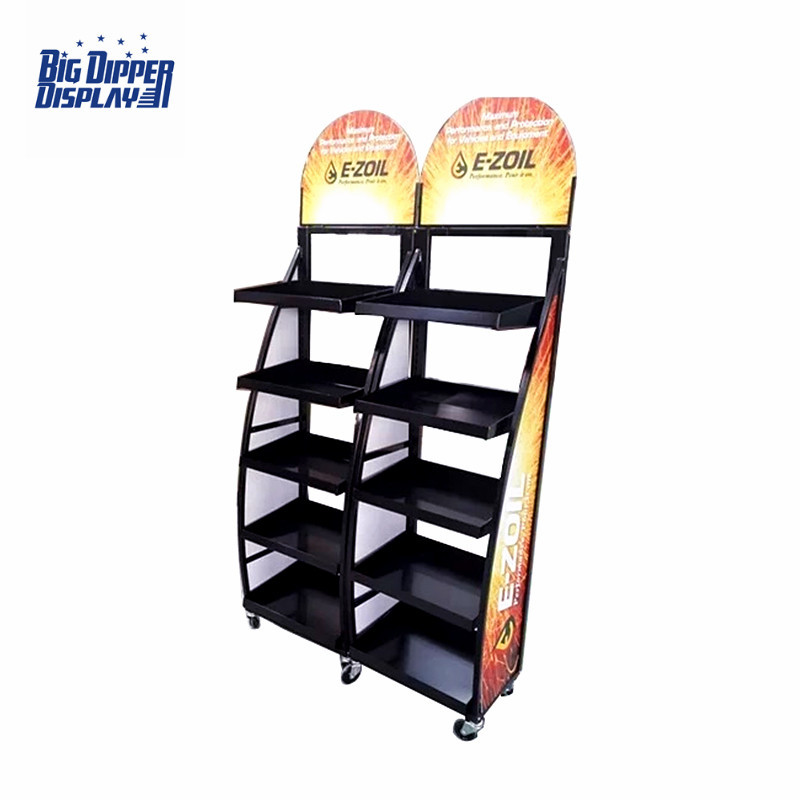 BDD-BA33 Gas Shop metal battery display rack/car battery stand