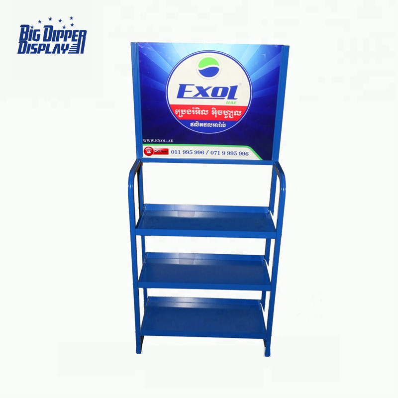 BDD-BA28 metal heavy auto parts battery shelving car battery display rack