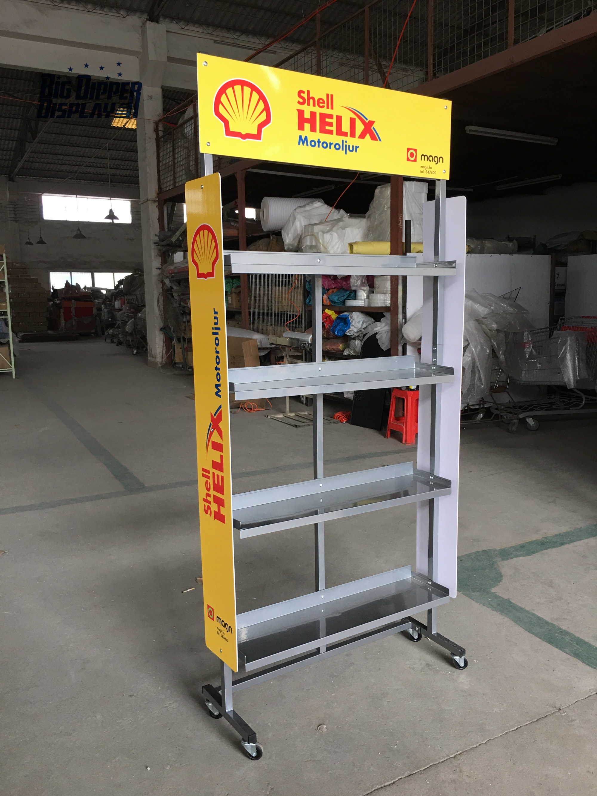 BDD-OL02 Floor Standing Metal Motor Oil Display Rack