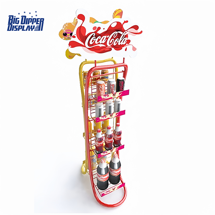 WB60 Retail Beverage Merchandisers Metal Energy Drink Display Rack ...