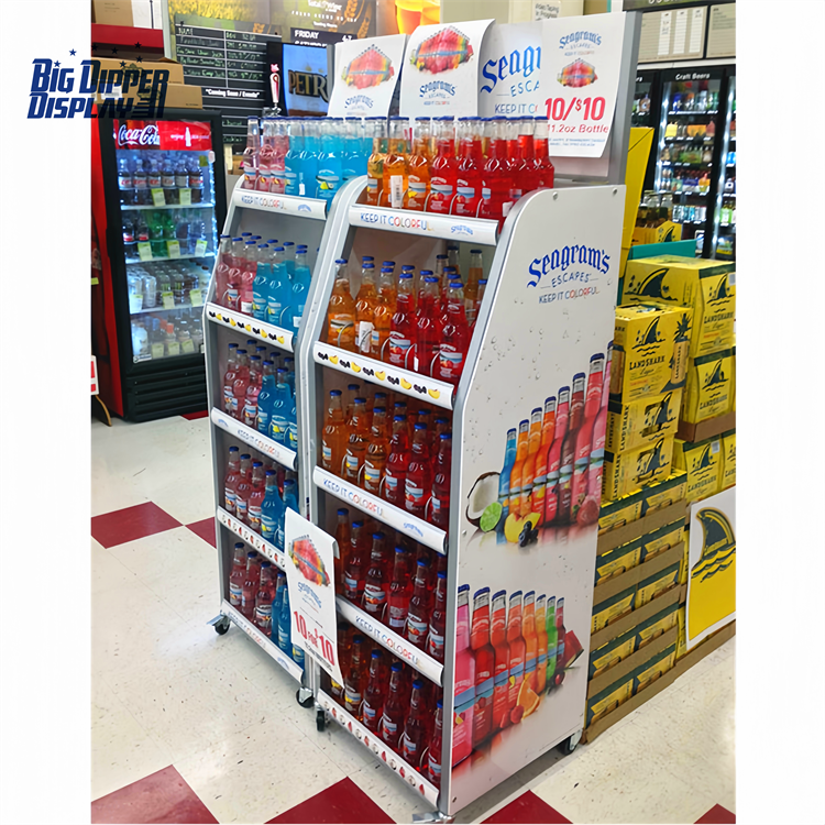 WB32 liquor store display racks for gas station Whiskey Wine Bottle ...